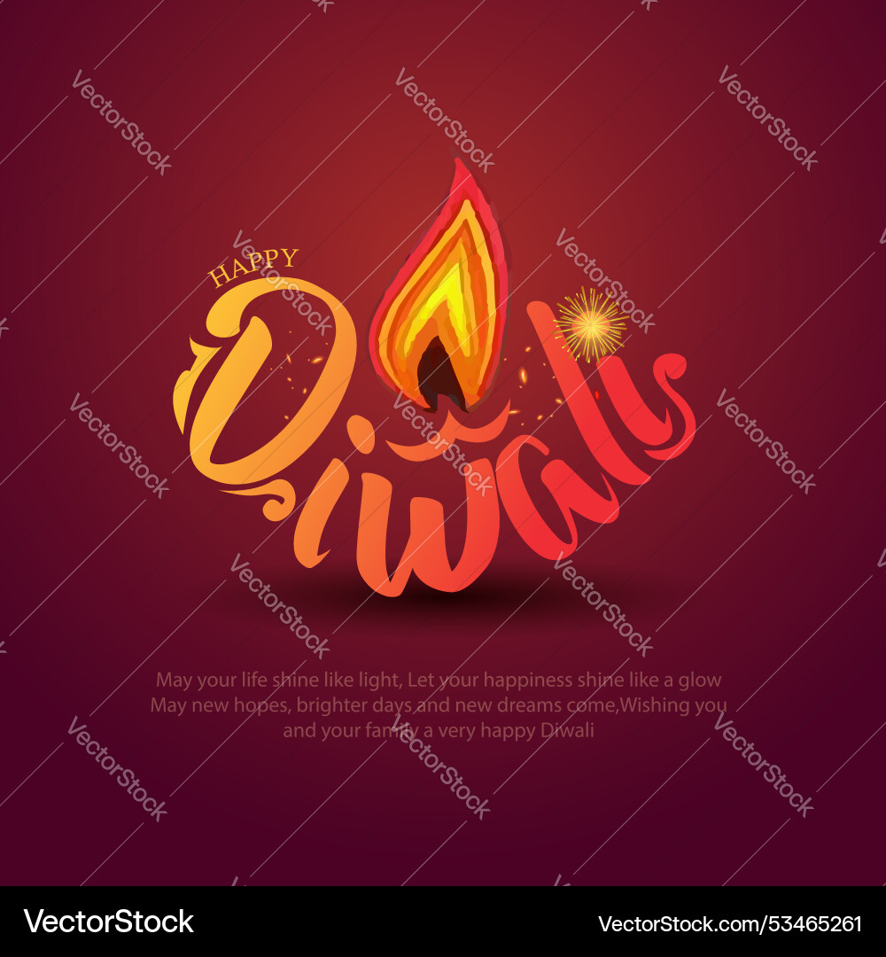 Happy diwali indian festivals of light Royalty Free Vector