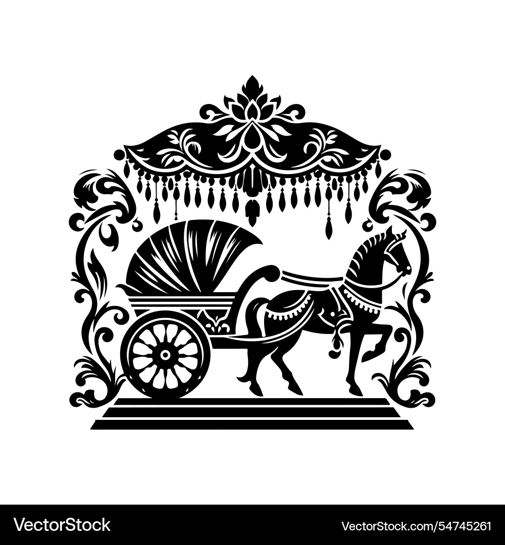 Palanquin silhouette pack perfect for cultural Vector Image