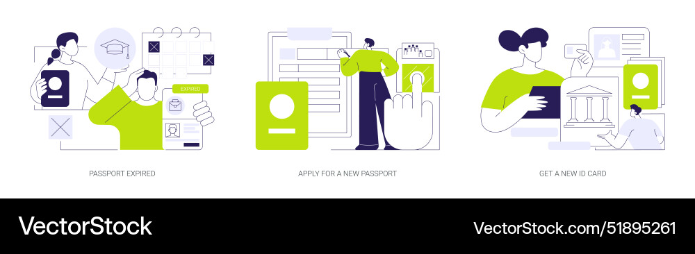Passport Application Abstract Concept Royalty Free Vector