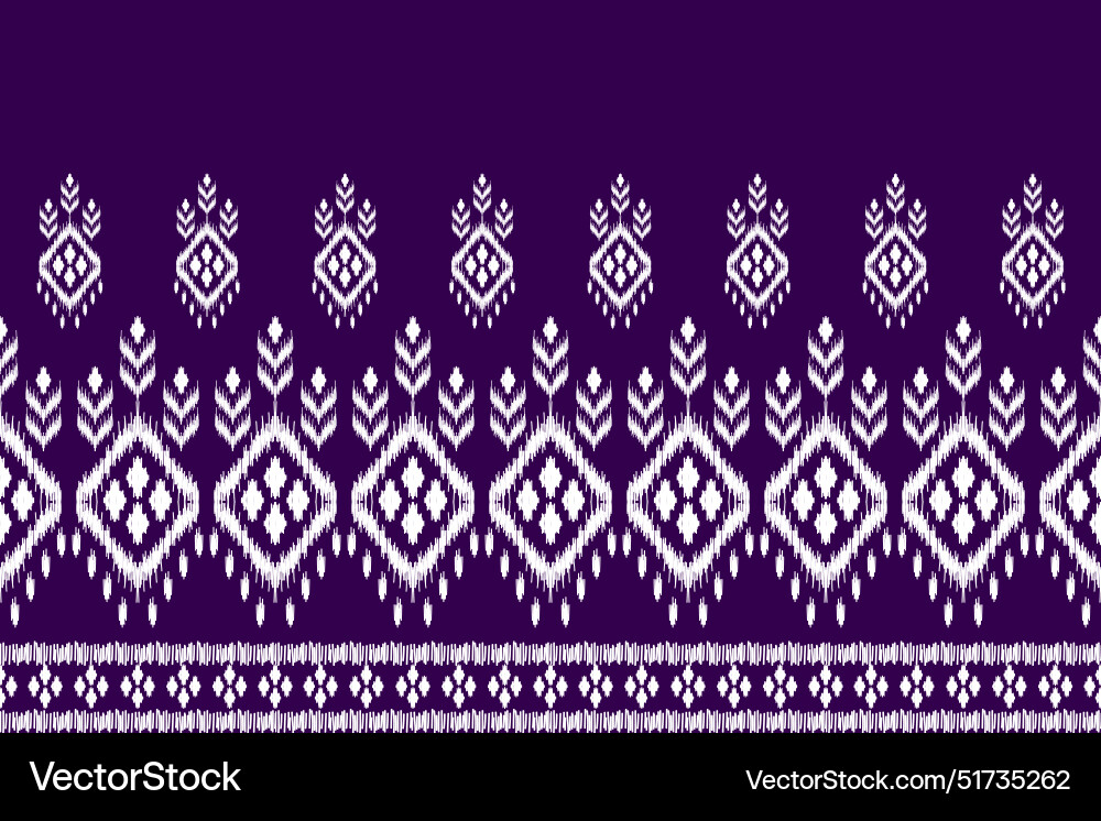 Border ethnic ikat pattern art folk embroidery Vector Image