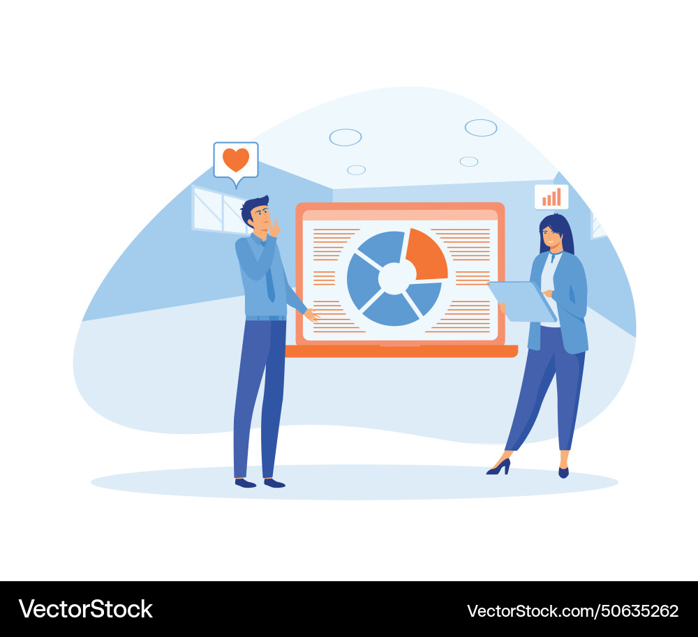 Competitor research analysis concept Royalty Free Vector