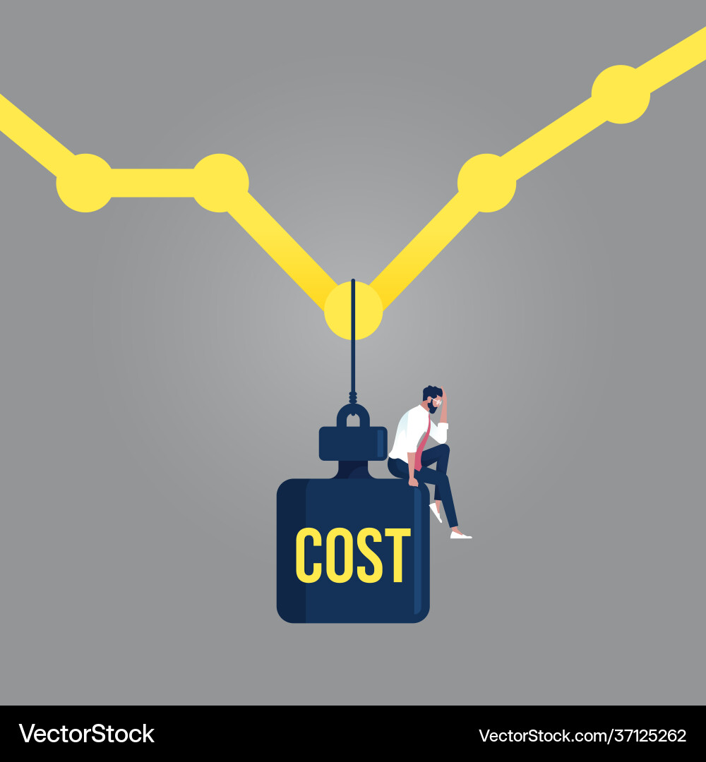 Cost reduction management-profits and costs Vector Image