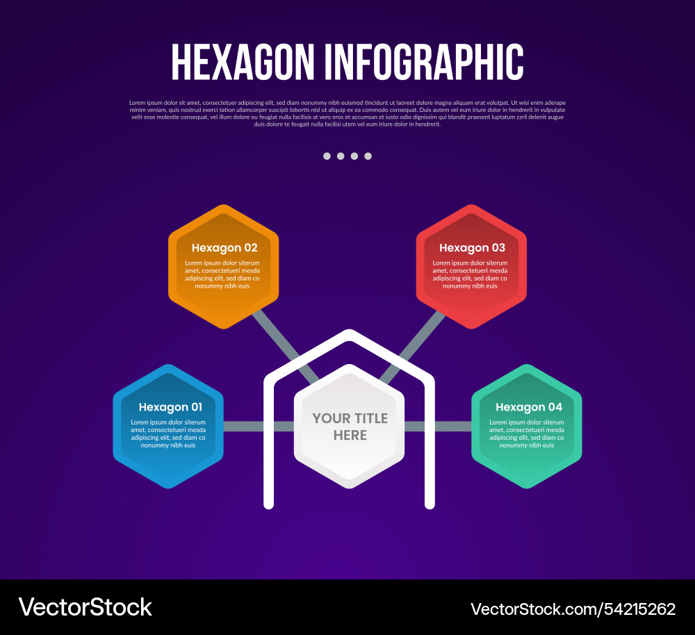 Hexagon or hexagonal six sided polygon template Vector Image