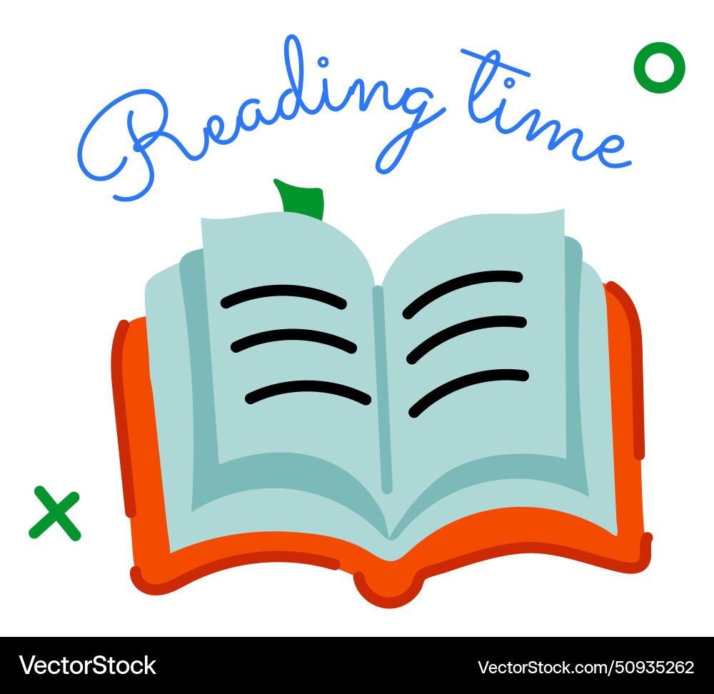 Reading time Royalty Free Vector Image - VectorStock