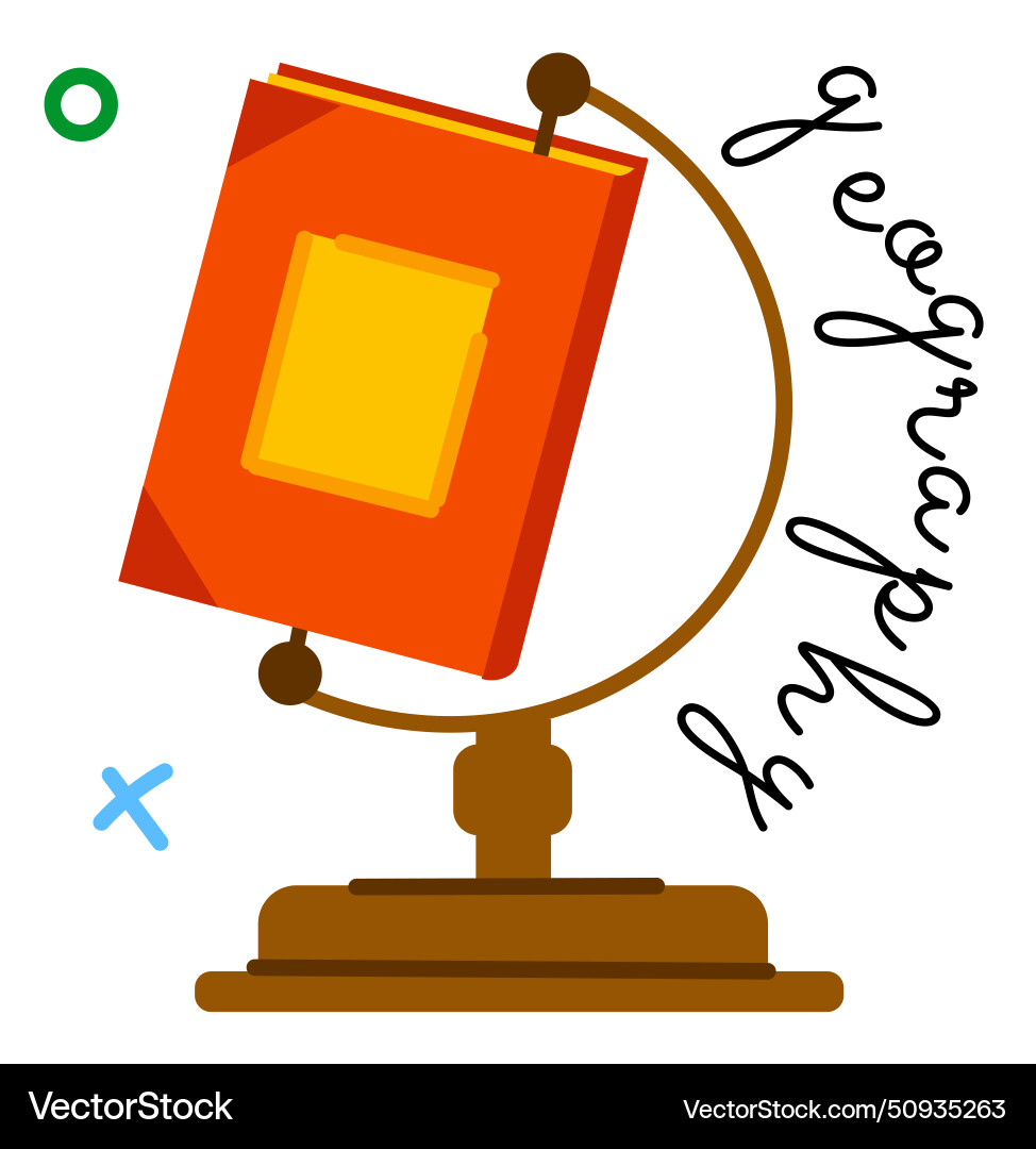 Geography book Royalty Free Vector Image - VectorStock