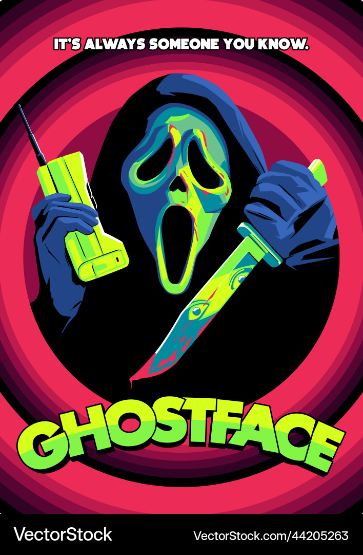 Ghostface tunes Royalty Free Vector Image - VectorStock