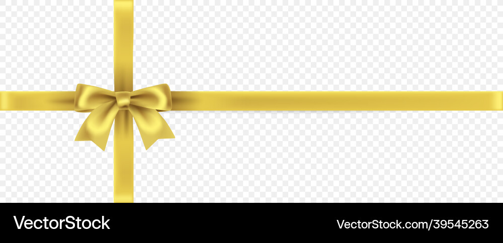 Golden ribbon on transparent background Royalty Free Vector