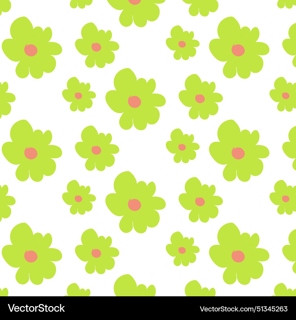 Hand-drawn flower pattern design Royalty Free Vector Image