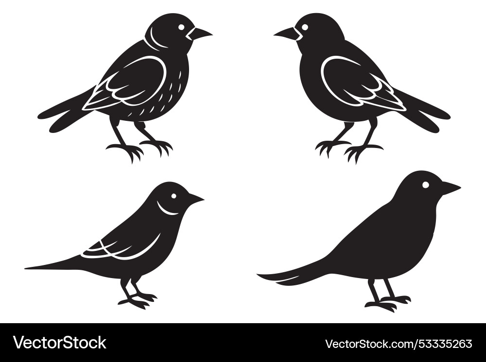 Lark bird silhouette Royalty Free Vector Image