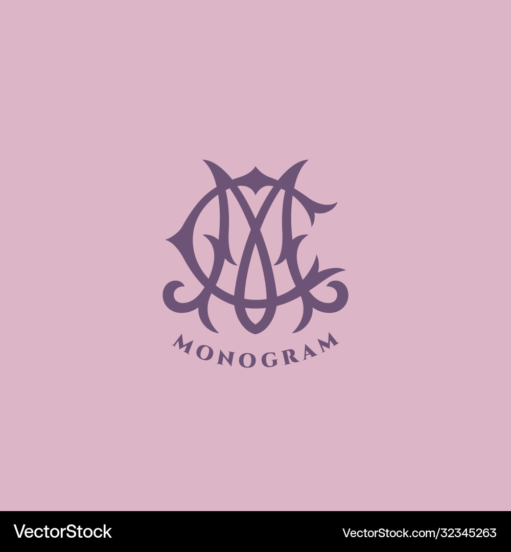 Monogram cm Royalty Free Vector Image - VectorStock