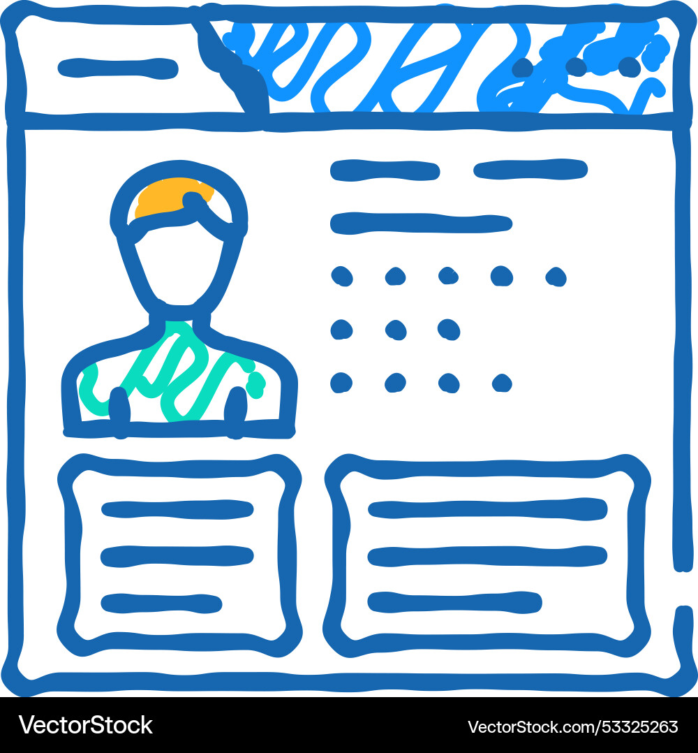 Persona ux ui design icon doodle – Royalty-Free Vector | VectorStock