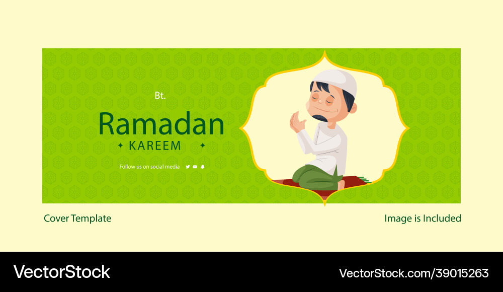 Ramadan kareem cover page design Royalty Free Vector Image