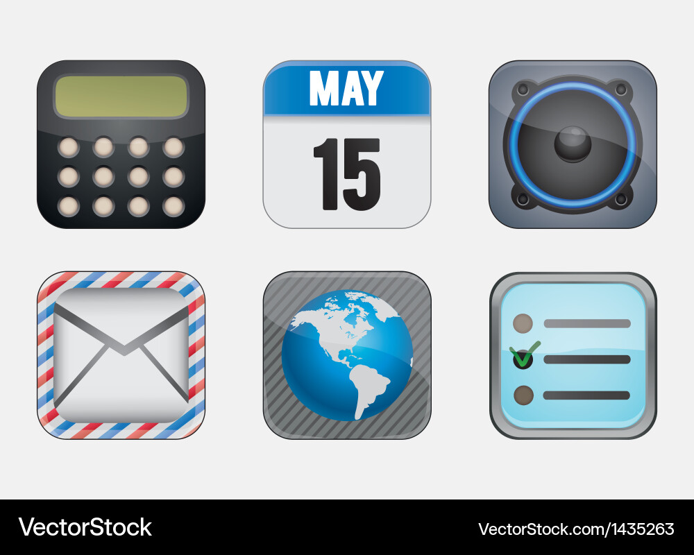 Set of social media buttons Royalty Free Vector Image