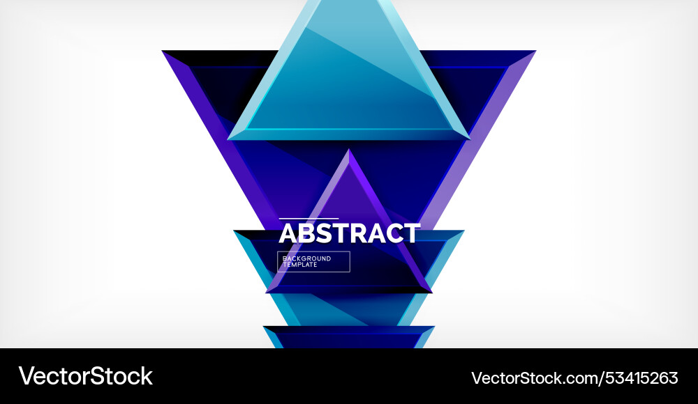 Triangle glass shapes geometric abstract Vector Image