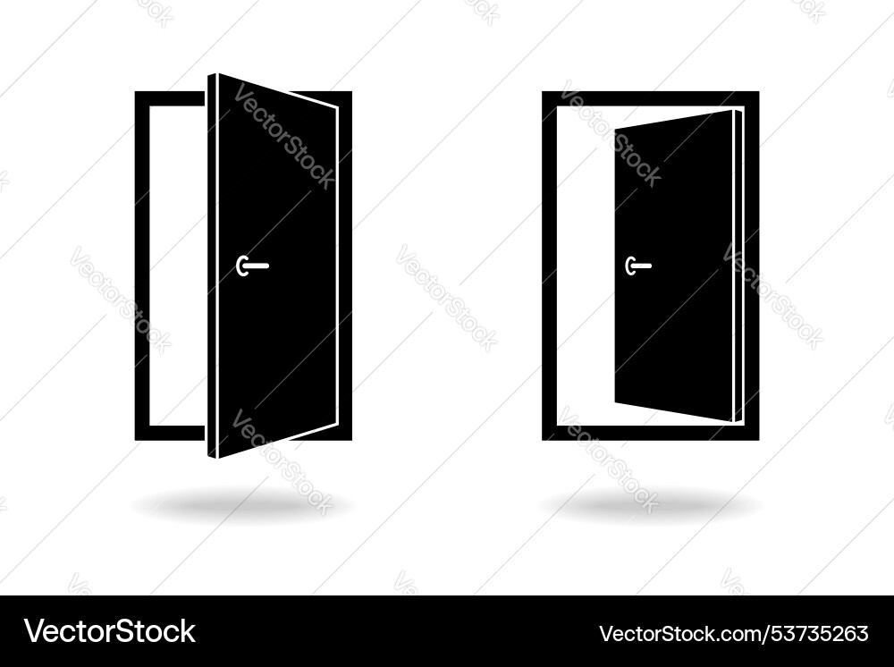 Two doors Royalty Free Vector Image - VectorStock