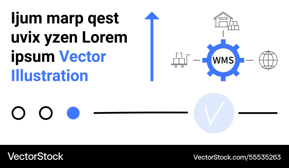 Warehouse management system wms diagram Royalty Free Vector