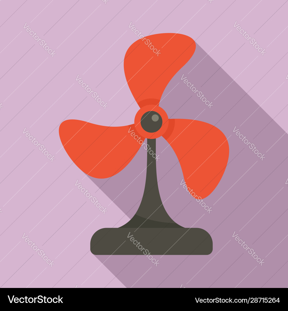 Cooling fan icon flat style Royalty Free Vector Image