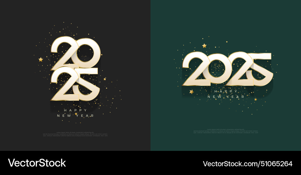 Elegant and luxurious design for the 2025 Vector Image