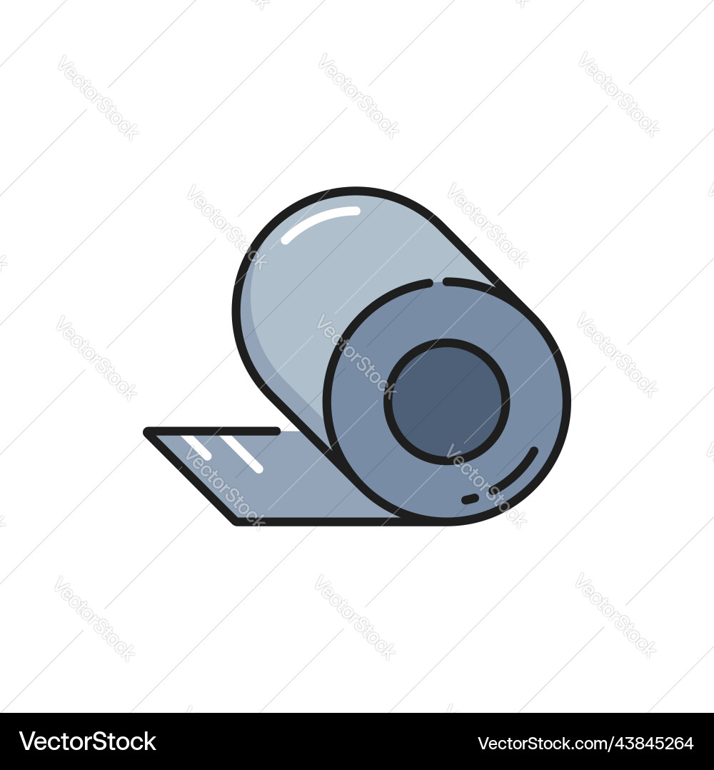 Metal Foil Roll - Galvanized Steel Royalty Free Vector Image