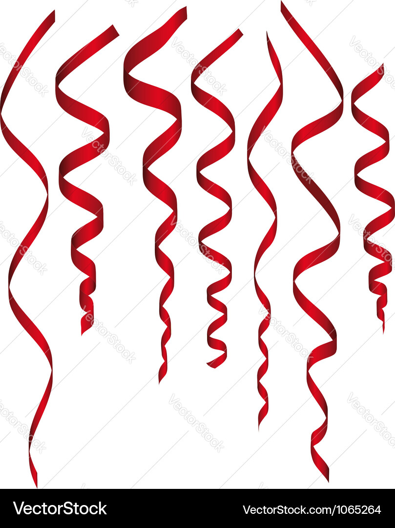 Paper streamer set Royalty Free Vector Image - VectorStock