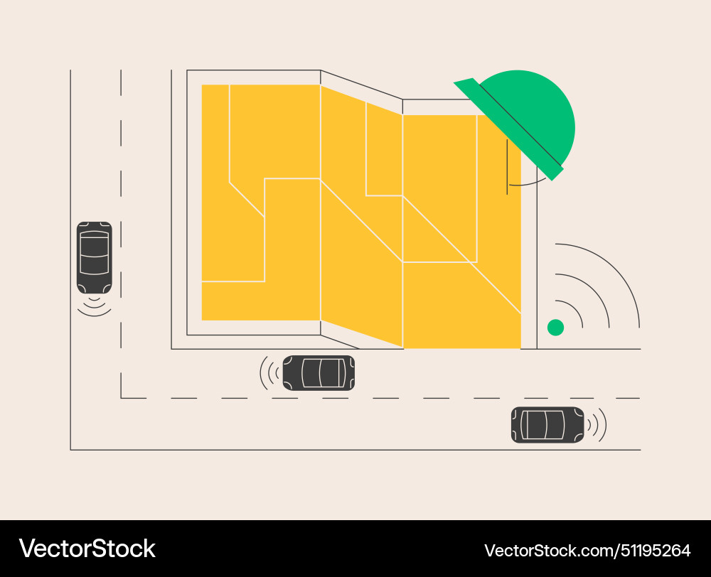 Smart roads construction abstract concept Vector Image