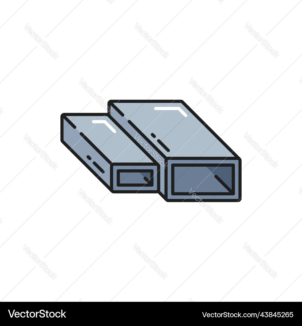 Aluminium profile s-line rec in stack outline icon