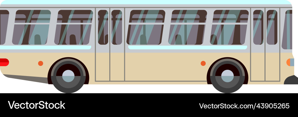 Bus icon public city transport side view Vector Image