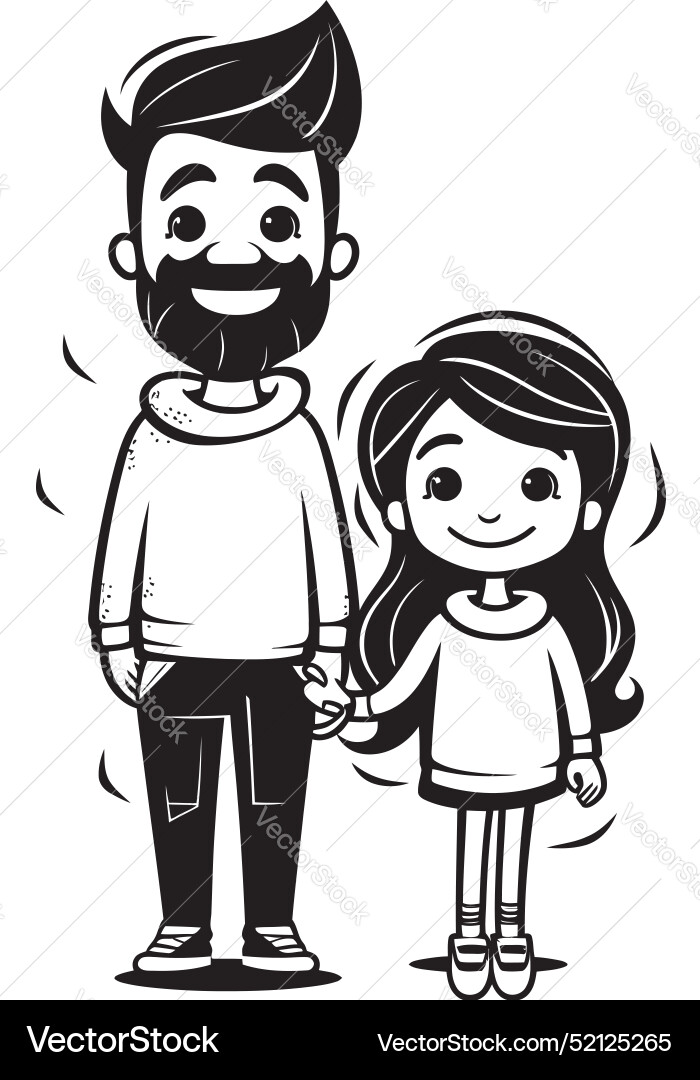 Joyful hugs cartoon emblematic design Royalty Free Vector