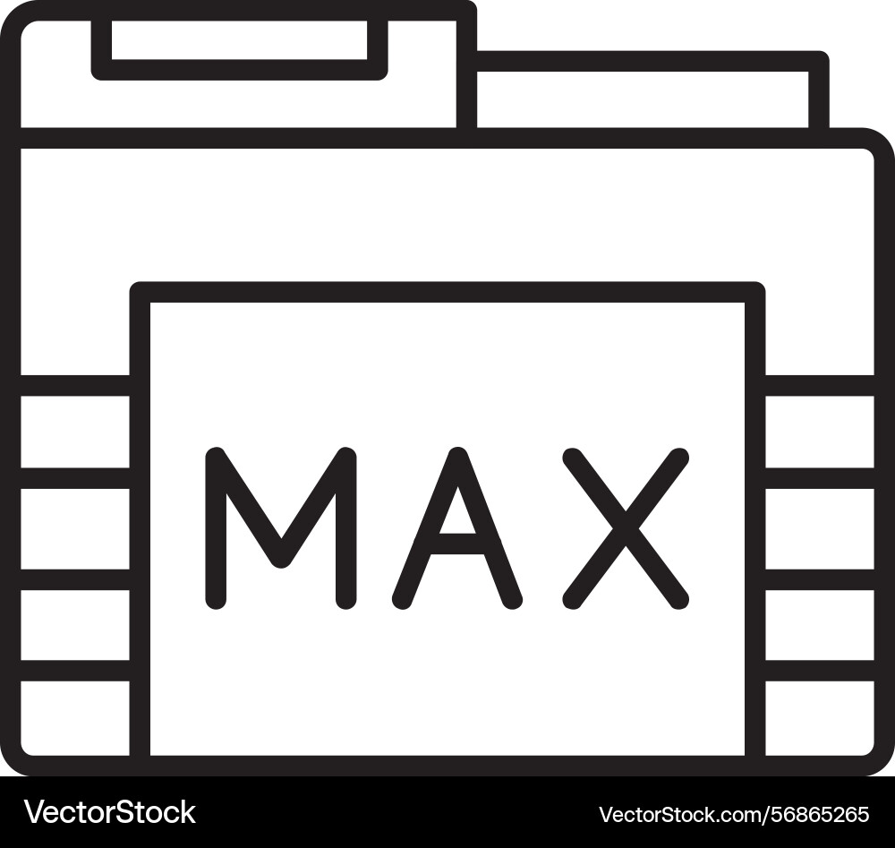 Max folder icon Royalty Free Vector Image - VectorStock
