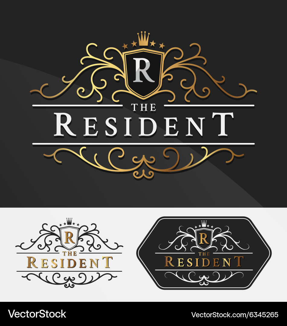 Royal Crest Logo Template Royalty Free Vector Image