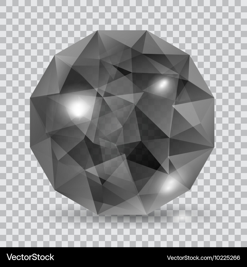 Black translucent crystal Royalty Free Vector Image