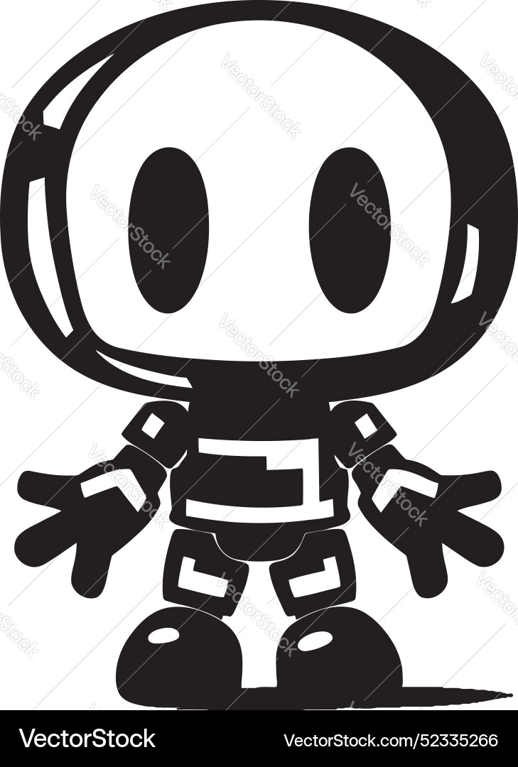 Bombastic bot buddy emblem design cute bomber Vector Image