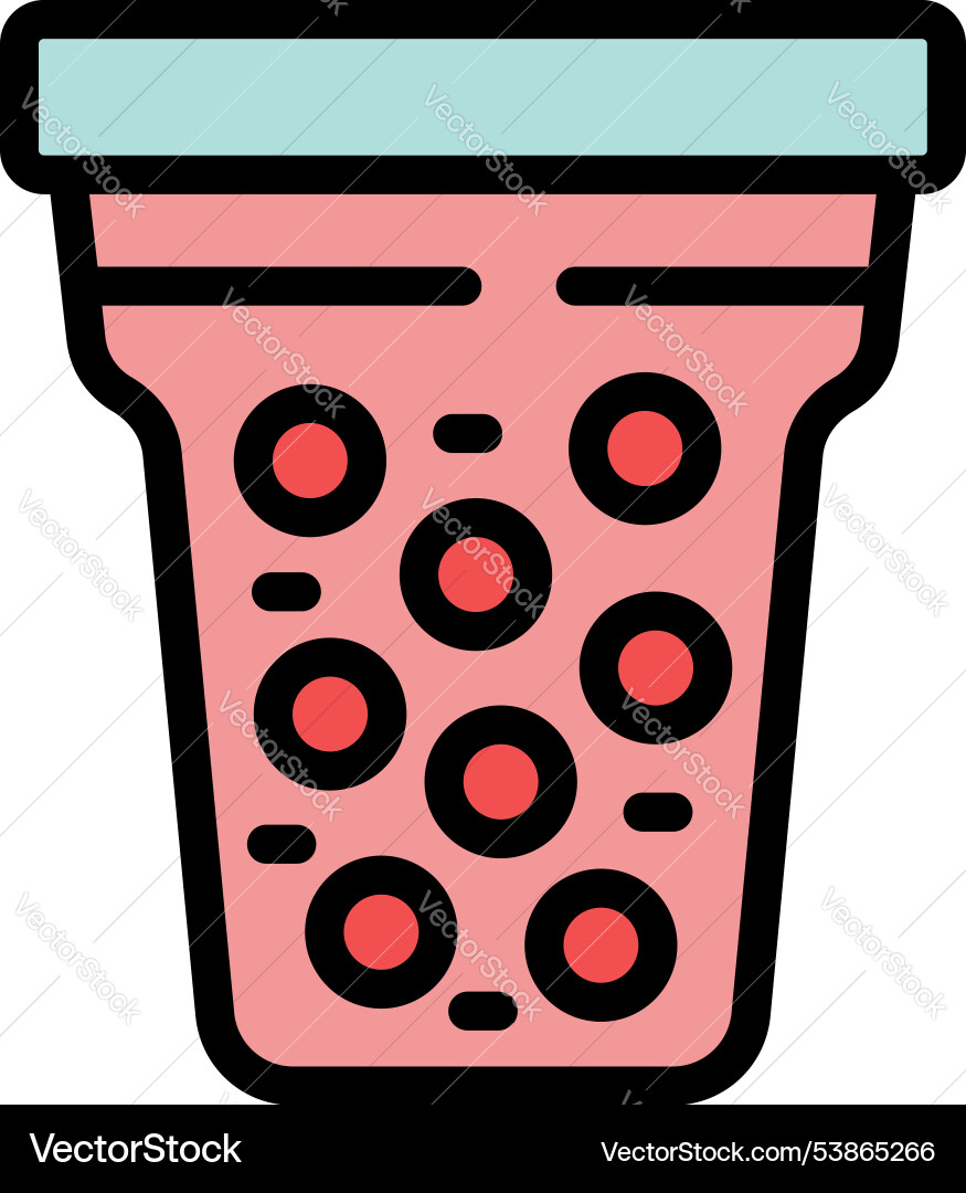 Bubble Tee zeigt Tapioca Perlen Symbol Lizenzfreier Vektor