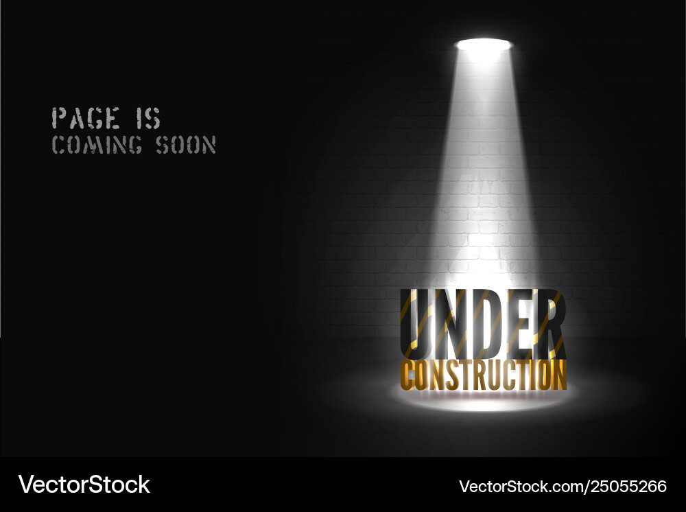 Coming Soon Website Banner - Construction Vector Image