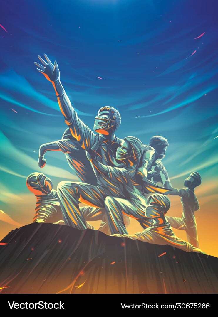 Frontline Heroes: A Victory Monument Royalty Free Vector