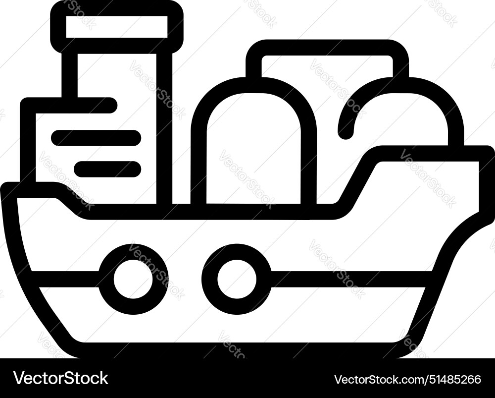 Icon of a modern cargo ship Royalty Free Vector Image