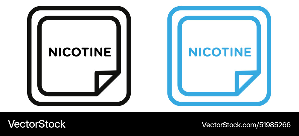 Nicotine patch emblem representing smoking Vector Image