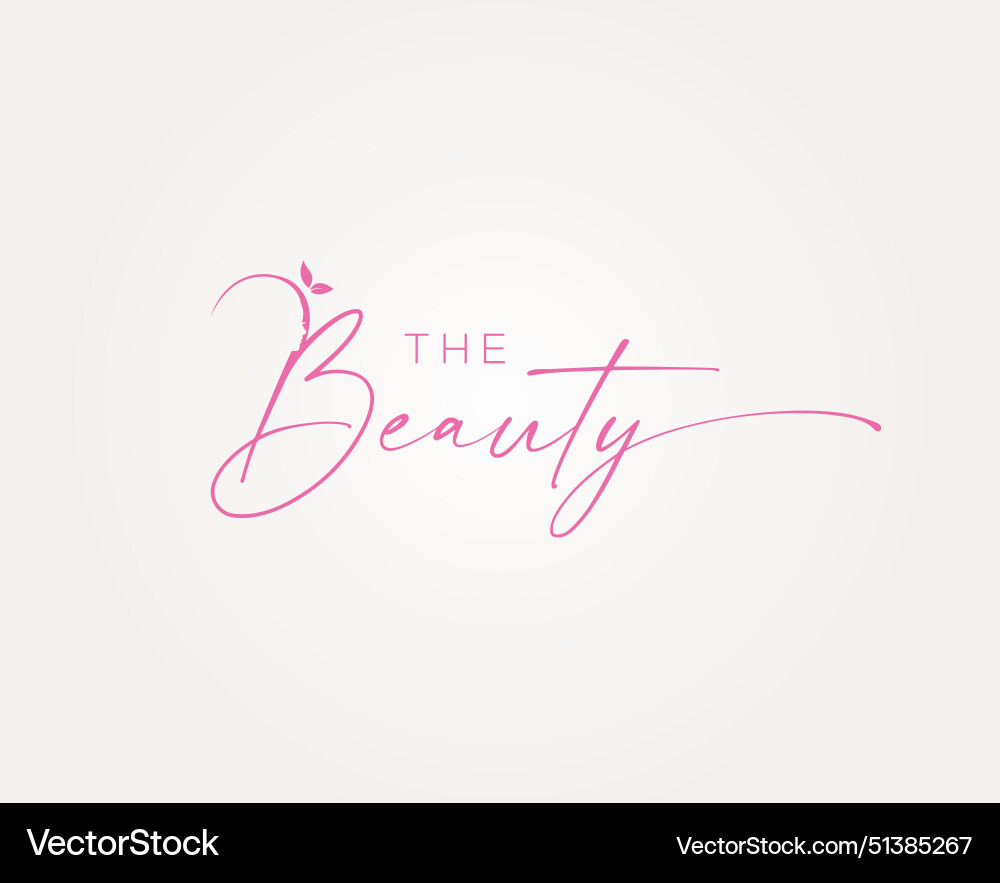 Beauty logo design template Royalty Free Vector Image
