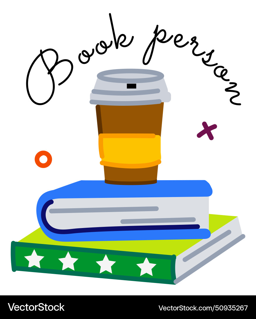 Book person Royalty Free Vector Image - VectorStock