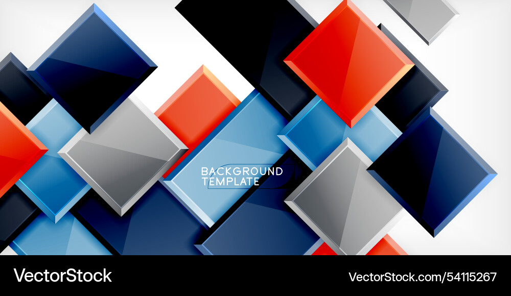 Colorful squares and rectangles Royalty Free Vector Image