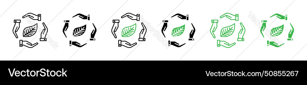 Environment protection icon set eco symbol Vector Image