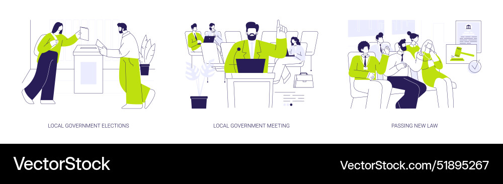 Local government representatives abstract concept Vector Image