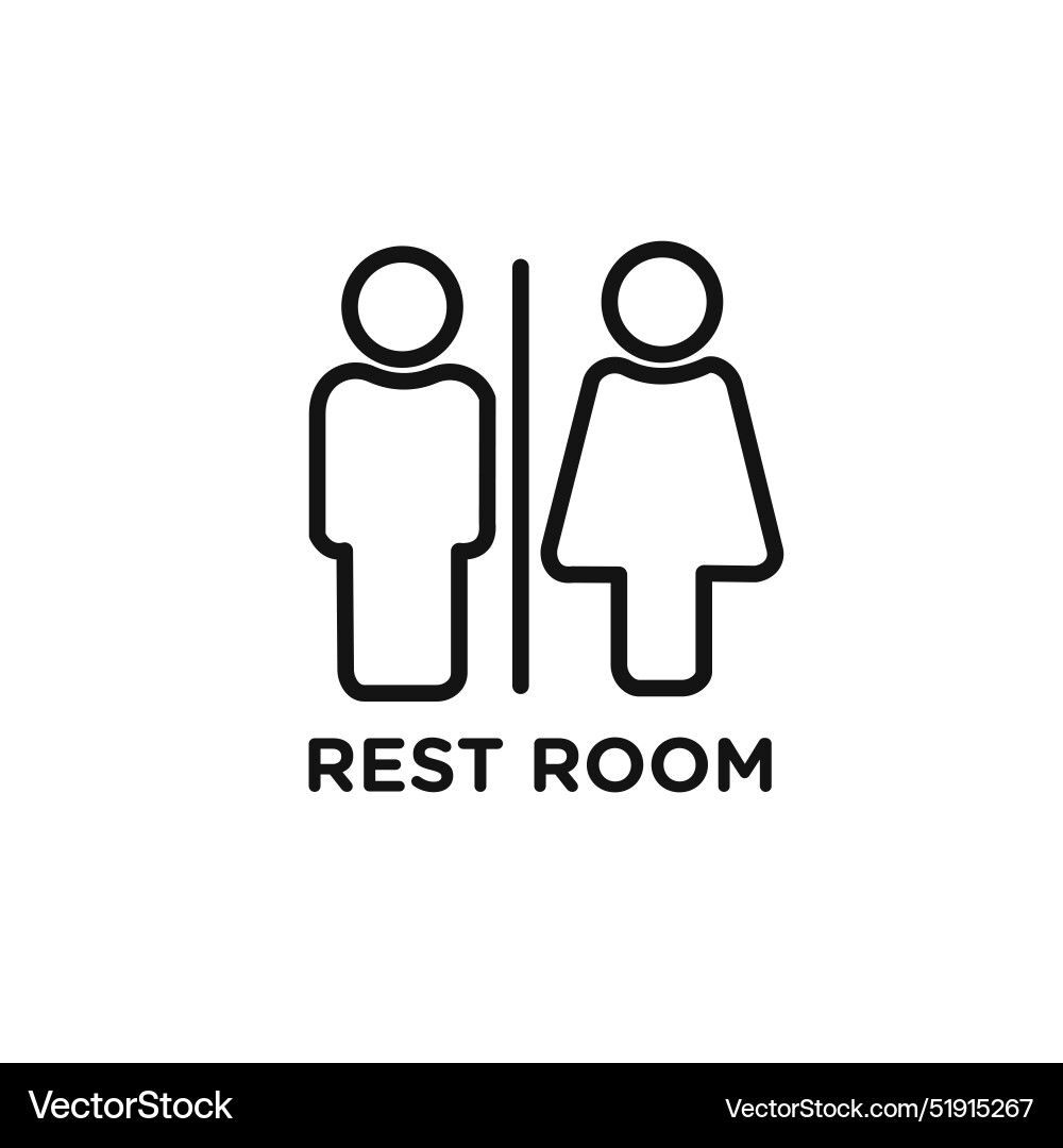 Rest room icon set collection for web Royalty Free Vector