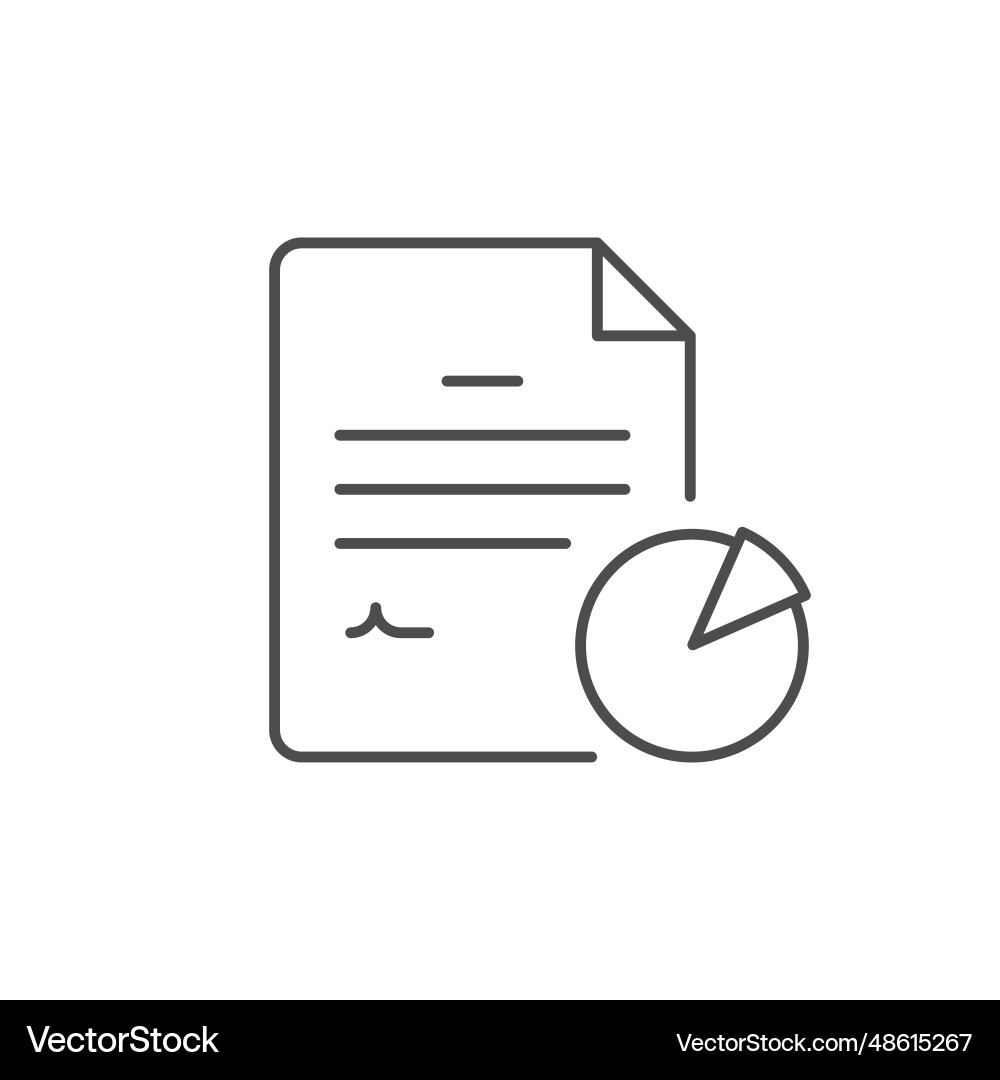 Shareholder document line outline icon Royalty Free Vector