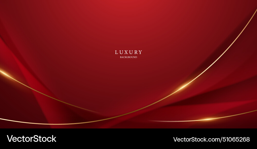 Abstract background design modern red and gold Vector Image