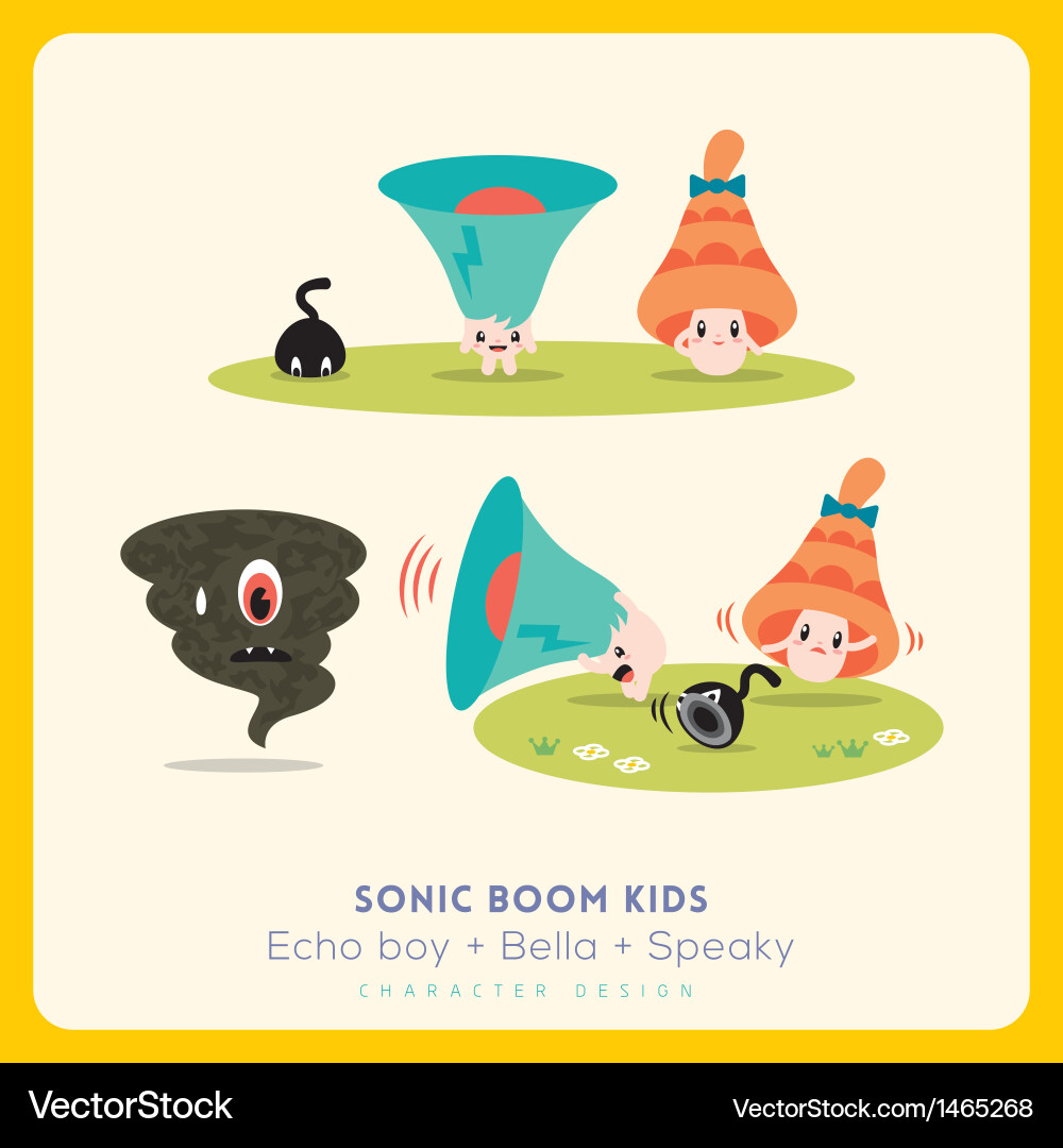 Cartoon Megaphone Characters Royalty Free Vector Image