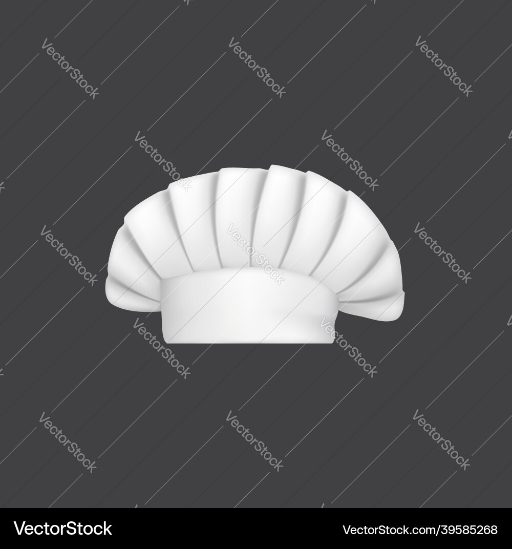 Realistic chef hat cook cap and baker 3d toque Vector Image