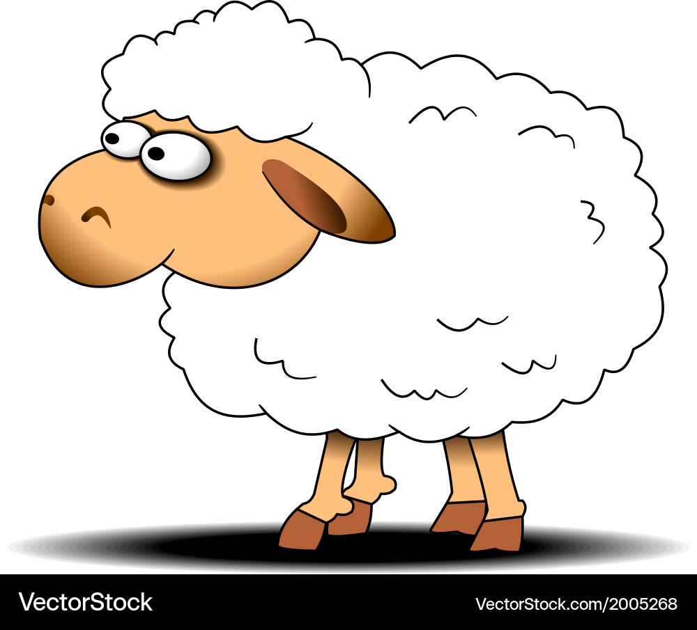 Sheep cartoon Royalty Free Vector Image - VectorStock