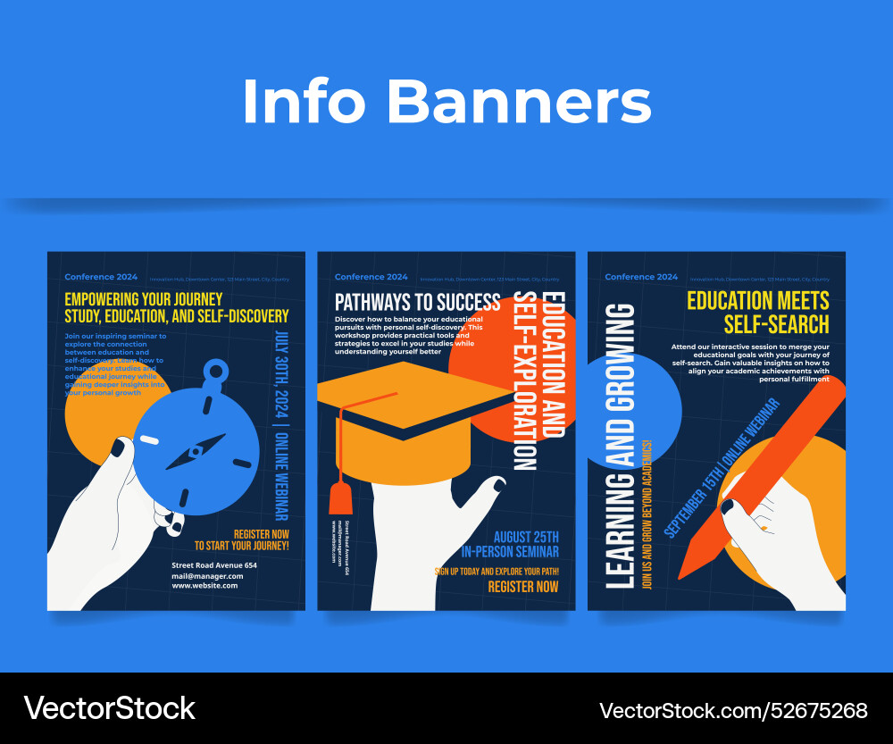 Study education information self discovery Vector Image