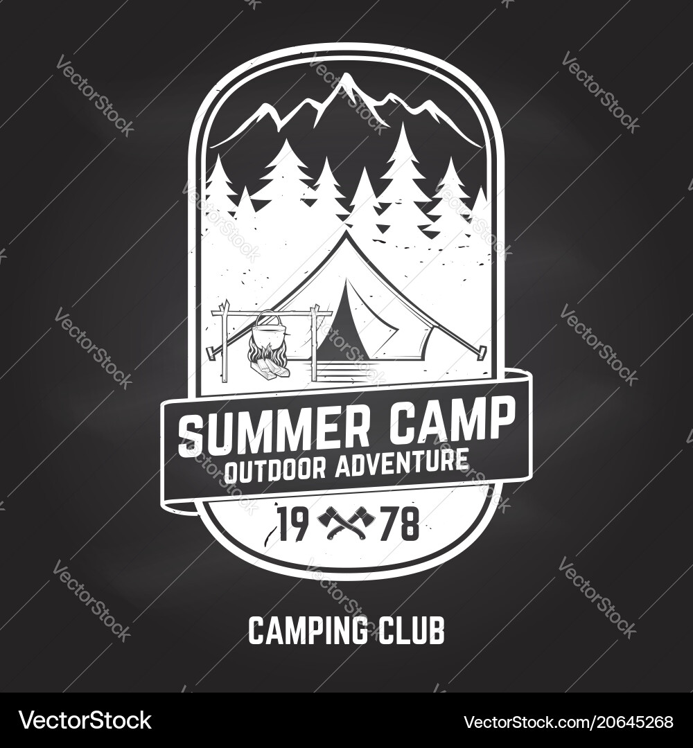 Summer camp concept Royalty Free Vector Image - VectorStock